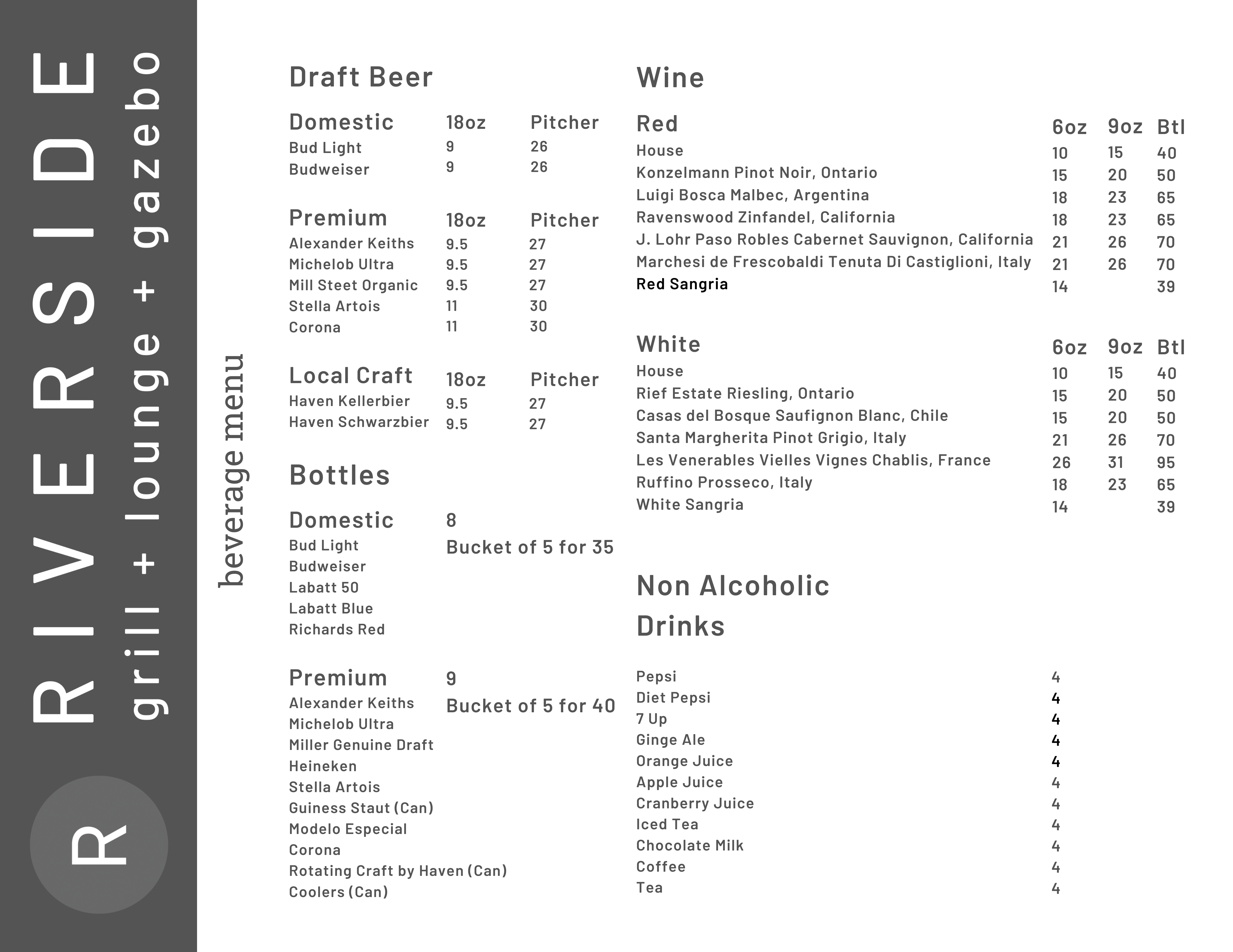BEVERAGE MENU